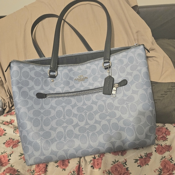 Coach | Bags | Coach Blue Tote | Poshmark